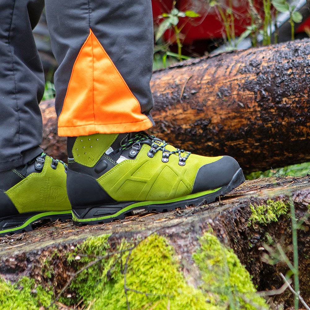 HAIX Protector Ultra Lime Green | Leather Forestry Boots